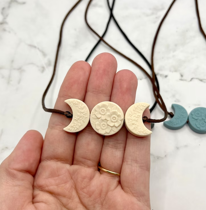 Crescent Moon Phases Fidget Necklace – Sensory Tool House, LLC