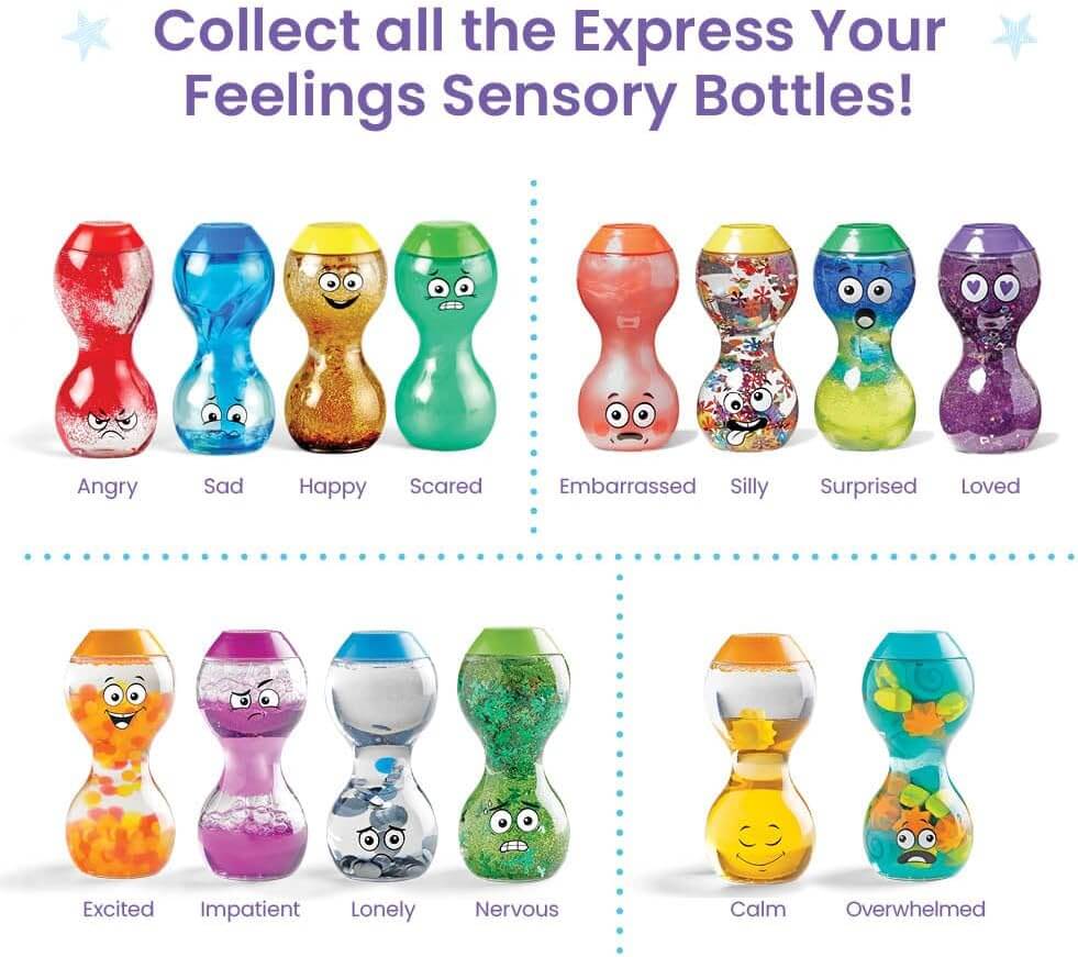 hand2mind Express Your Feelings Sensory Bottles: Happy, Angry, Scared ...