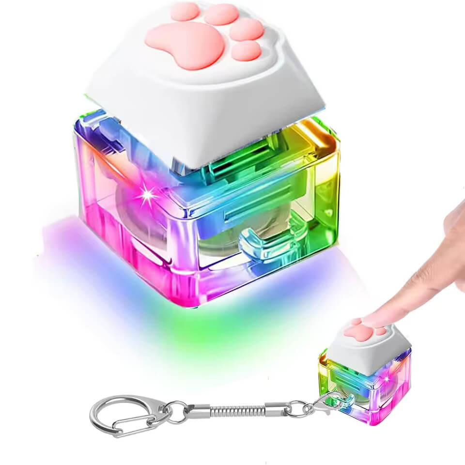 LED Kitty Paw Keyboard Fidget Keychain – Sensory Tool House, LLC