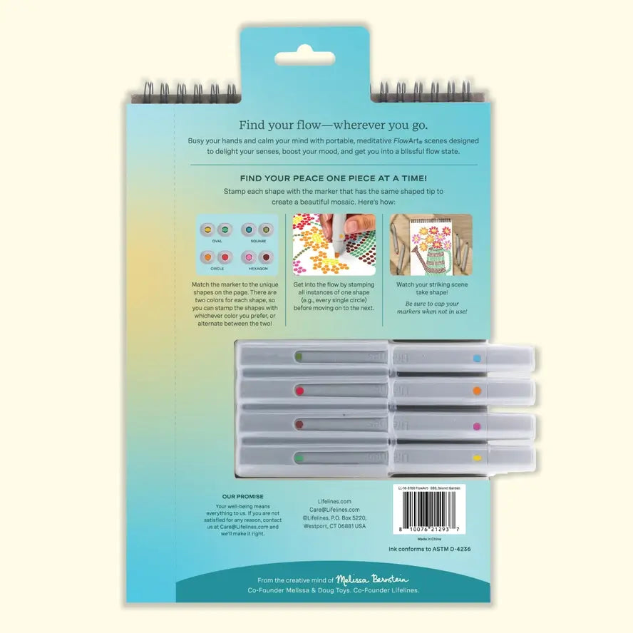 Lifelines FlowArt Stamp-by-Shape Activity Pad - Secret Garden – Sensory ...