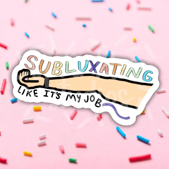 Subluxating 3" Vinyl Sticker - Sprinkles Studios – Sensory Tool House, LLC